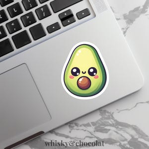 Cute Kawaii Avocado Sticker, Avocado Lovers, Foodie Sticker, Matte ...