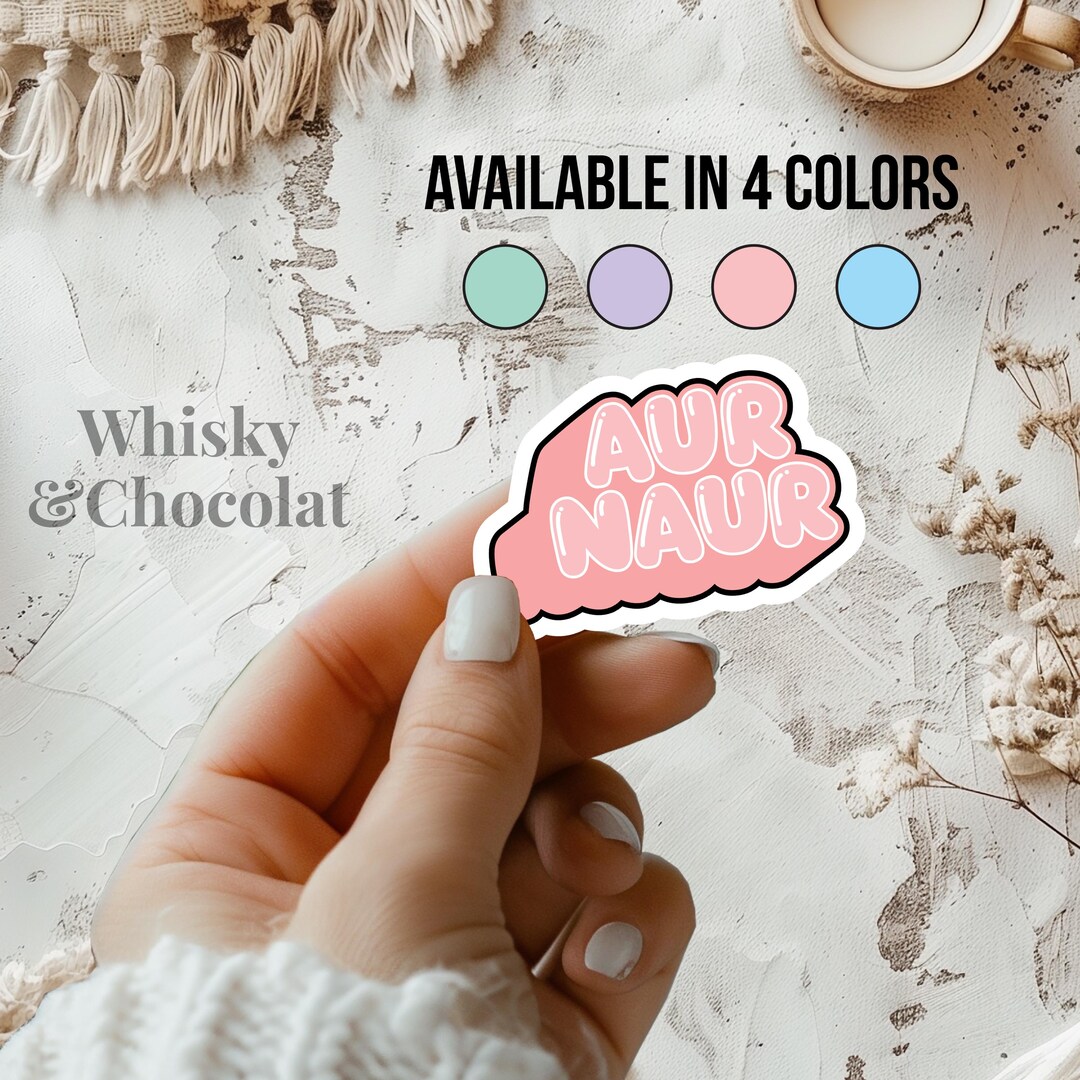 AUR NAUR Sticker, Funny Sticker for Kindle, Australian Stickers, Pastel ...