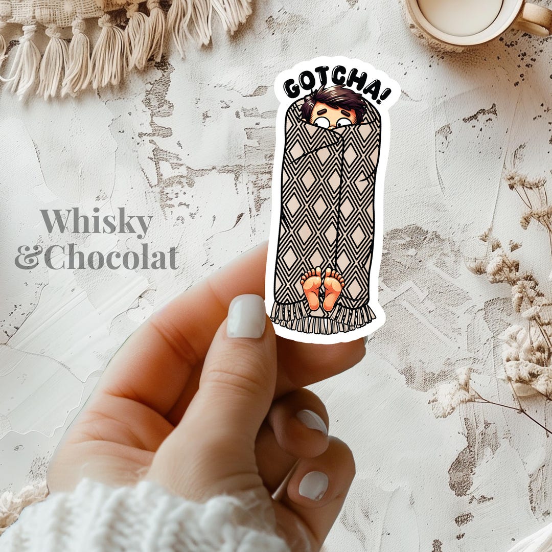 Gotcha Rug Wrapped Body Sticker, Funny Rugtok, True Crime Sticker, Rug ...