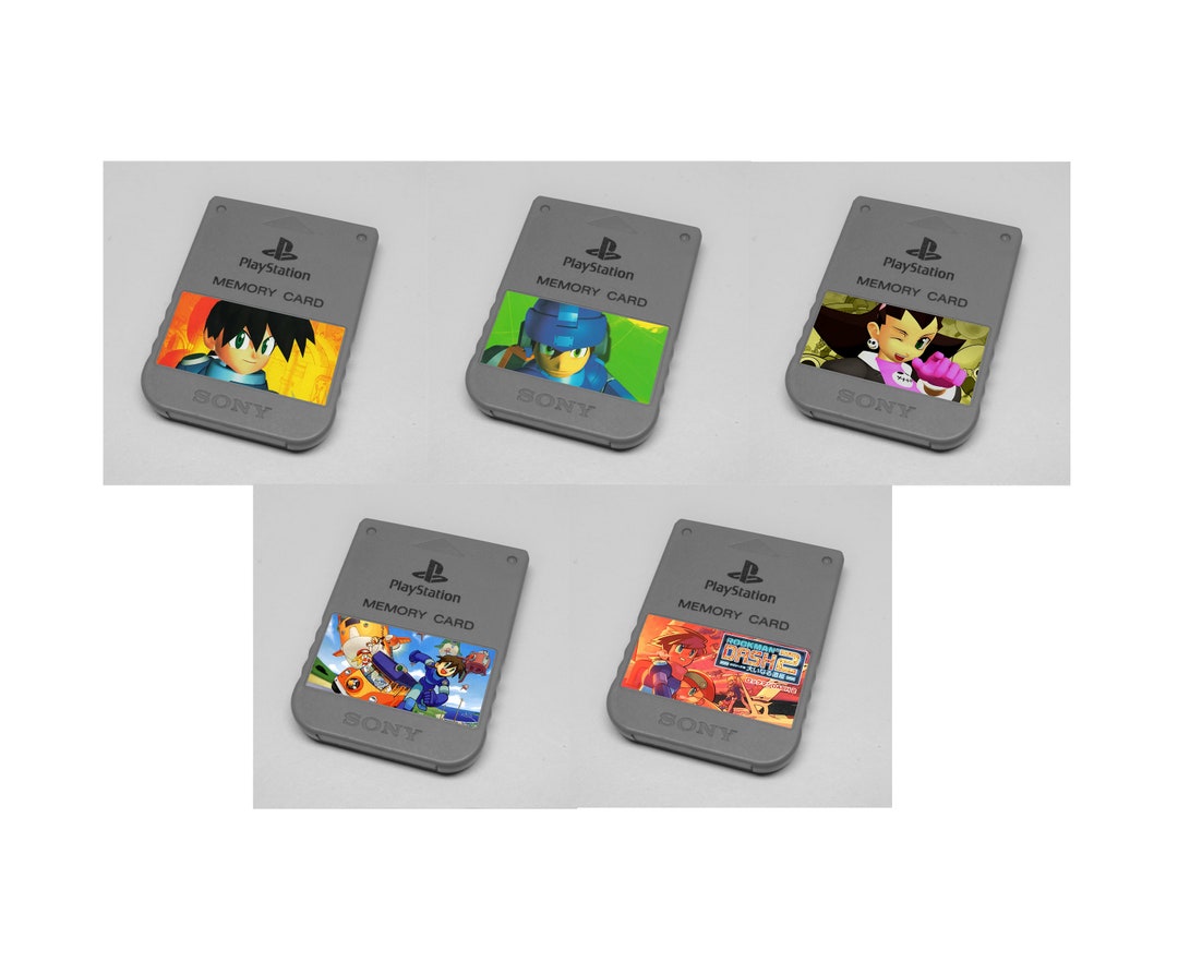Custom Mega Man Legends Playstation 1 PS1 Memory Card Stickers You Pick ...