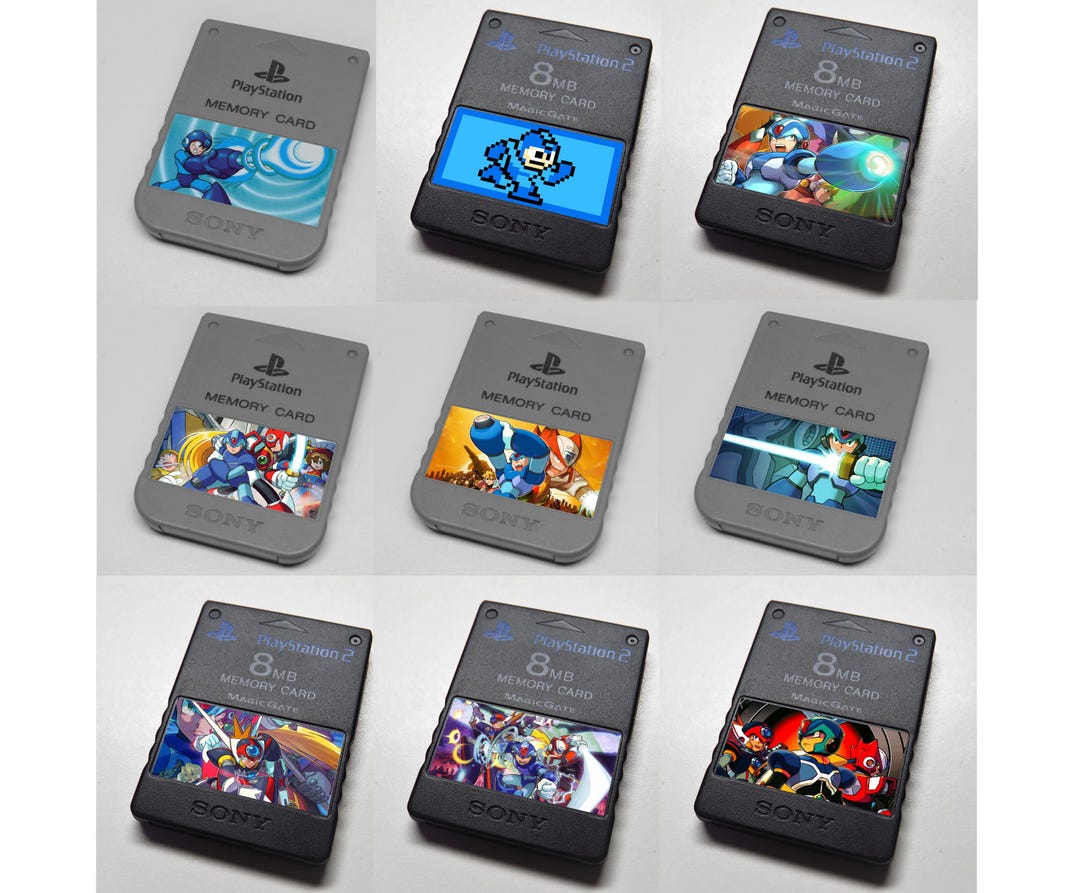 Custom Mega Man and Mega Man X Playstation Memory Card Stickers - You ...