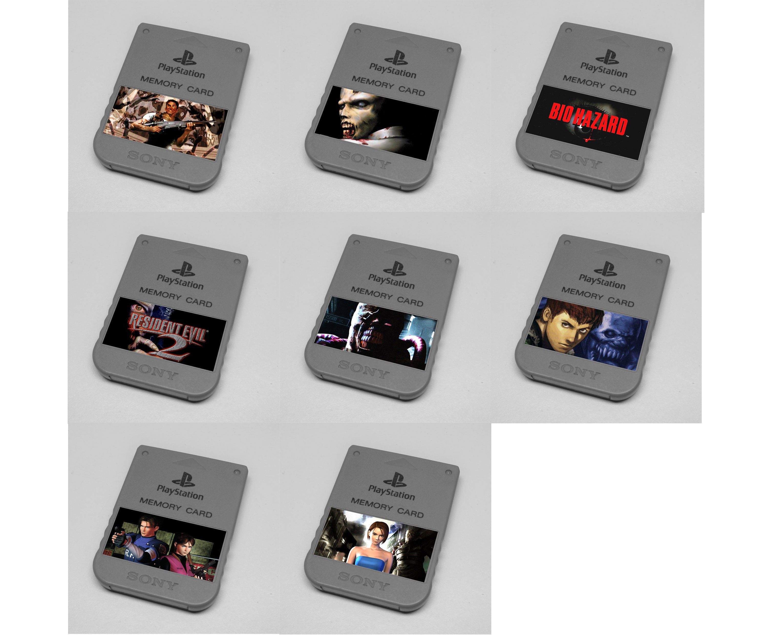 Custom Resident Evil Playstation Memory Card Stickers You Pick - Etsy