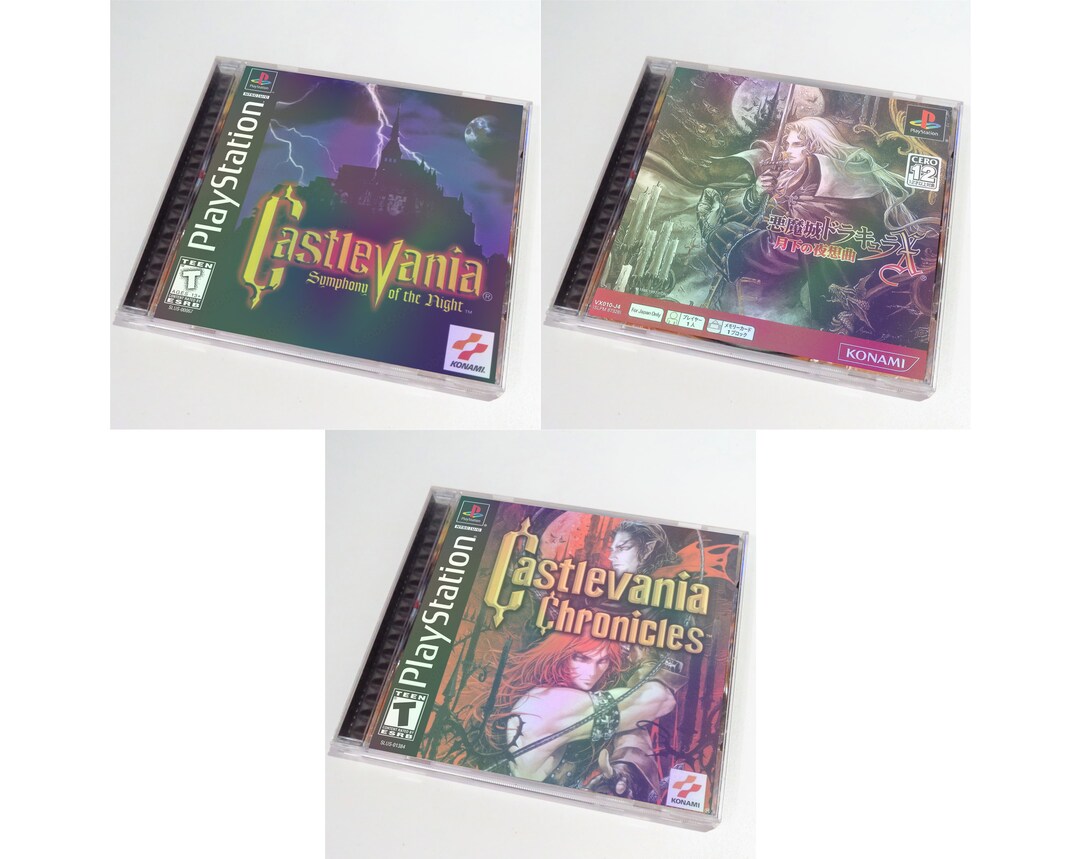 Custom Castlevania Playstation PS1 Holographic Cover Art Inserts ...
