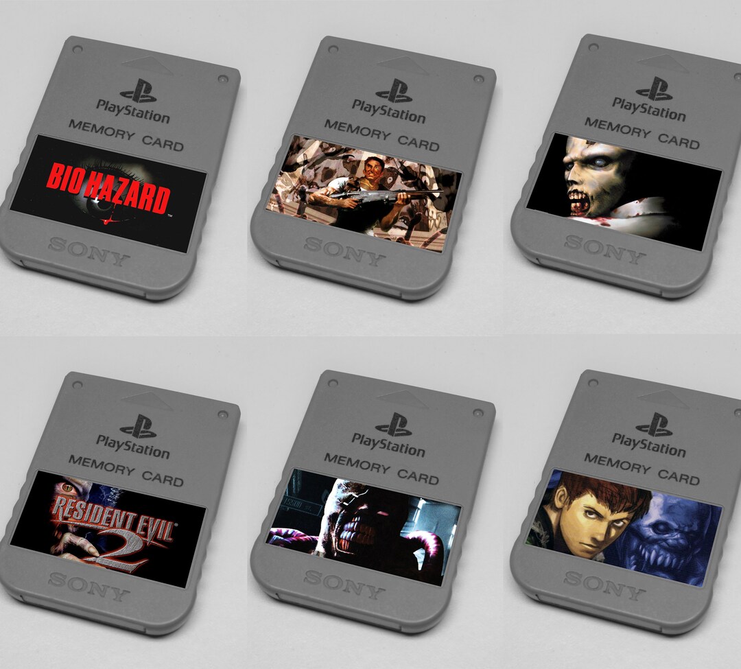 Custom Resident Evil Playstation Memory Card Stickers You Pick - Etsy