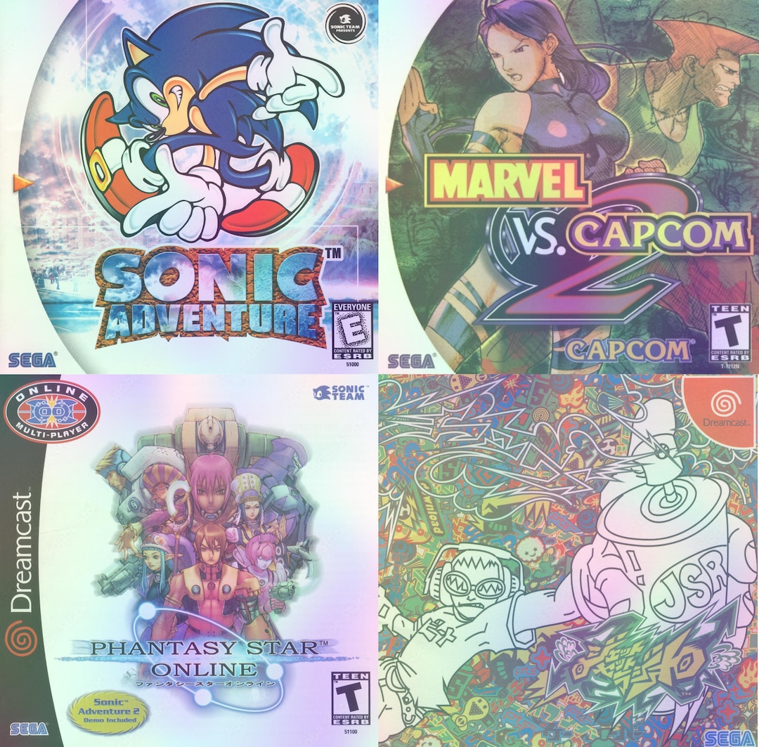 Custom SEGA Dreamcast Holographic Cover Art Inserts / Stickers (sonic ...