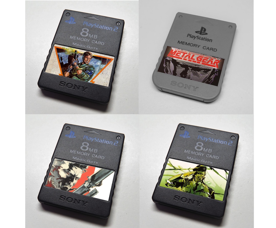 Custom Metal Gear Solid (MGS 1-3, VR Missions, MSX) Playstation Memory ...