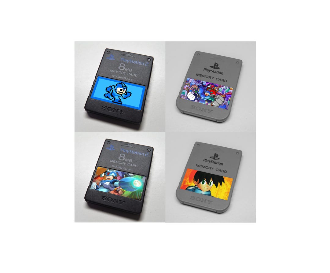 Custom Mega Man, Mega Man X, and Mega Man Legends Playstation Memory ...
