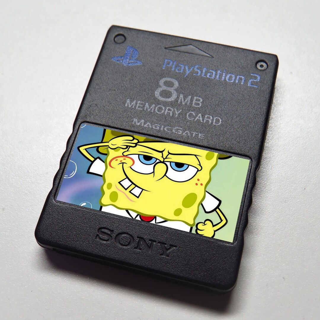 Custom Nickelodeon spongebob, Rugrats, Avatar Playstation 2 PS2 Memory ...