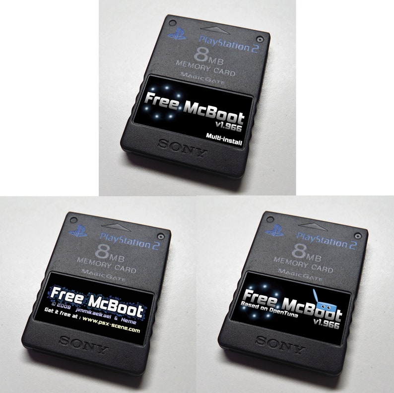 Custom Free Mcboot Playstation 2 PS2 Memory Card Stickers You Pick - Etsy