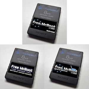 Custom Free Mcboot Playstation 2 (PS2) Memory Card Stickers - You Pick ...