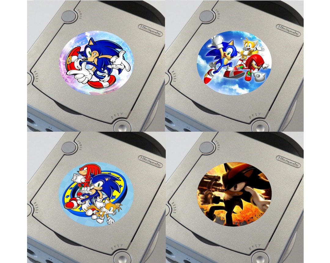 Custom Misc Sonic the Hedgehog Nintendo Gamecube Console Jewel Stickers ...