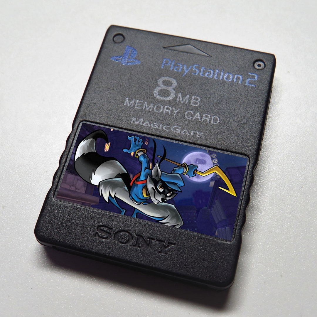 Custom Sly Cooper Playstation 2 (PS2) Memory Card Stickers - You Pick ...