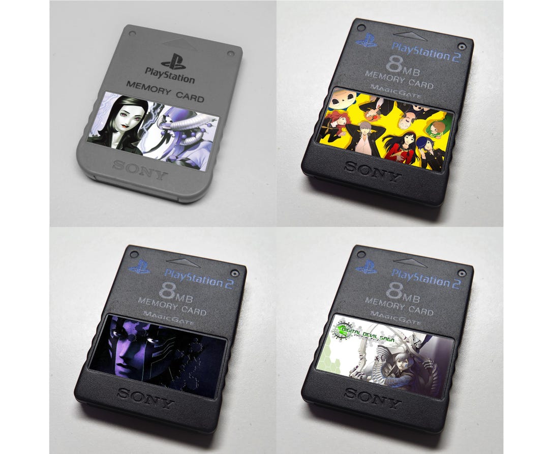 Custom Persona and Shin Megami Tensei Playstation Memory Card Stickers ...