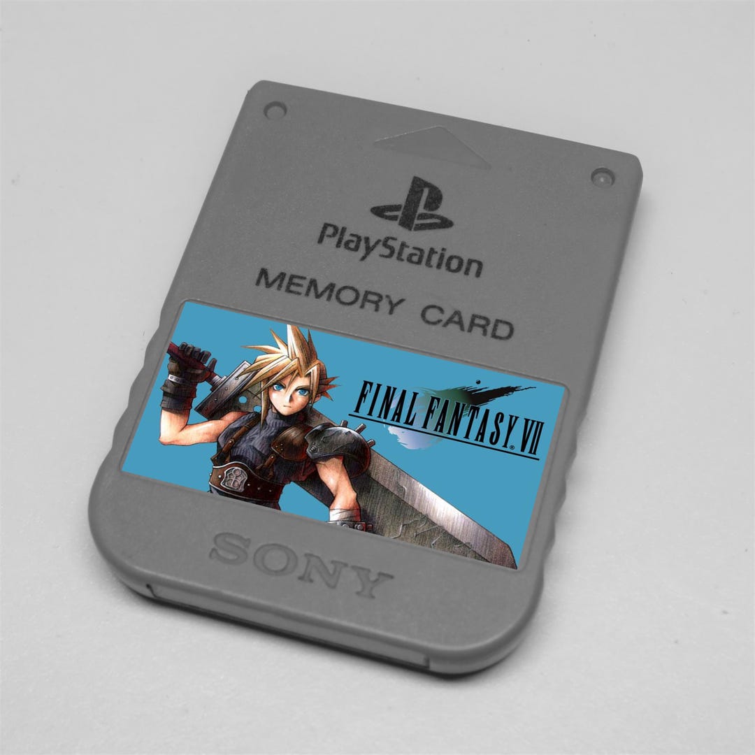 Custom Final Fantasy VII Character Playstation 1 (PS1) Memory Card ...