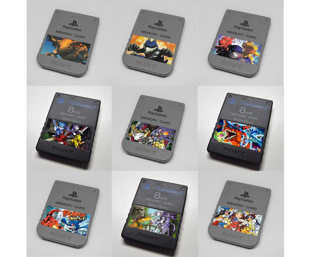 Custom Digimon Playstation Memory Card Stickers You Pick - Etsy