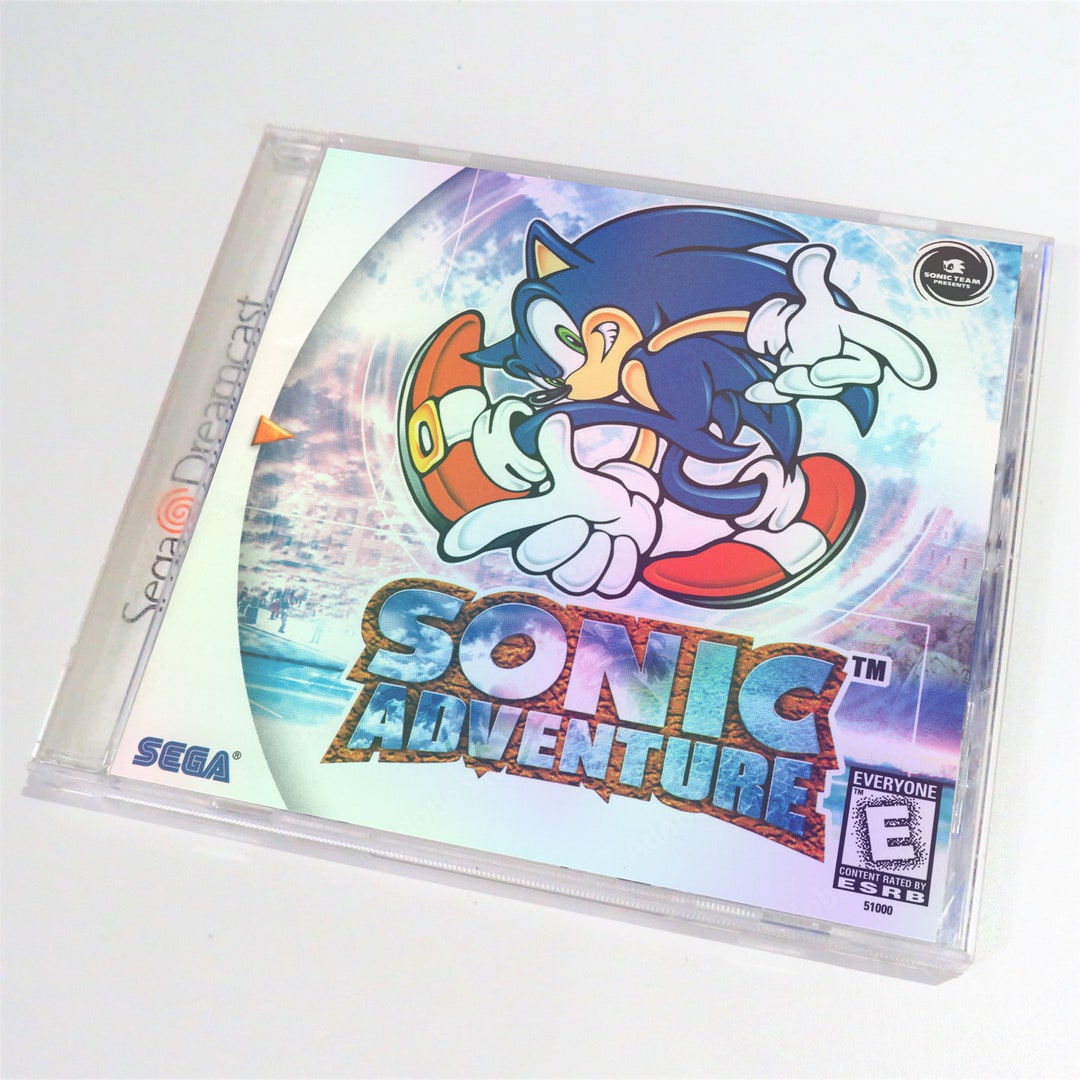 Sonic Adventure - Custom SEGA Dreamcast Holographic Cover Art Insert ...
