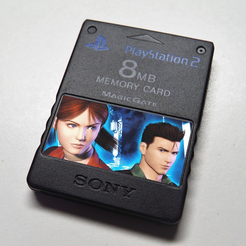 Custom Resident Evil Playstation 2 PS2 Memory Card Stickers - Etsy