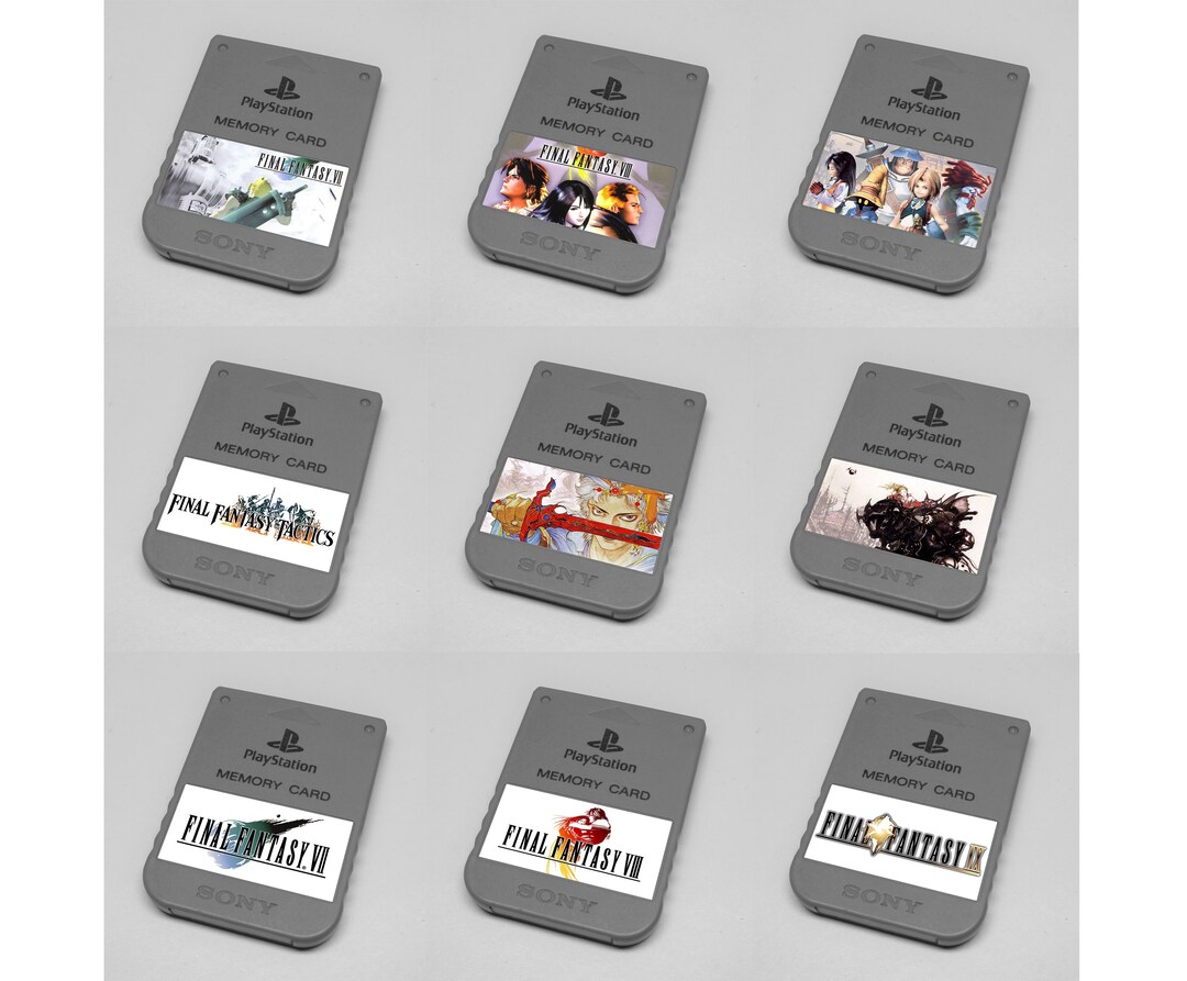Custom Final Fantasy Playstation 1 PS1 Memory Card Stickers You Pick - Etsy