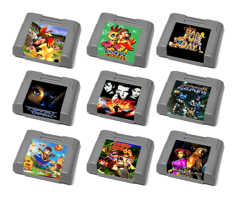 Custom Rareware Nintendo 64 (N64) Memory Card and Rumble Pak Stickers ...