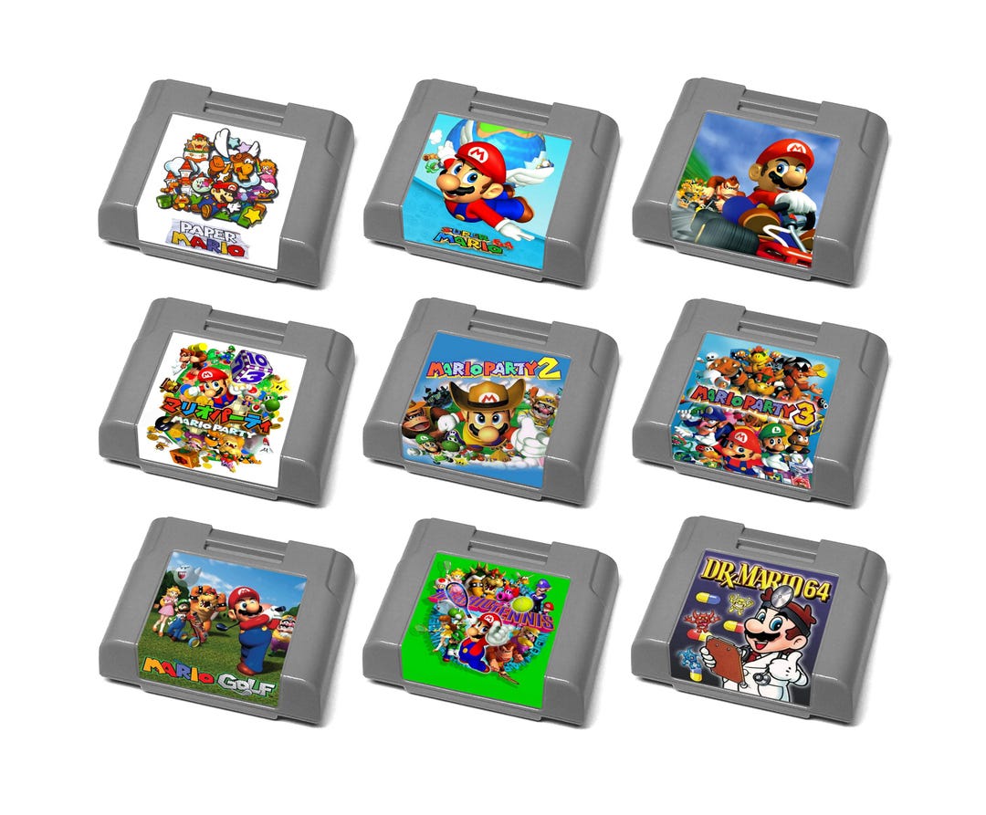 Custom Mario Nintendo 64 (N64) Memory Card Stickers - You Pick! - Etsy