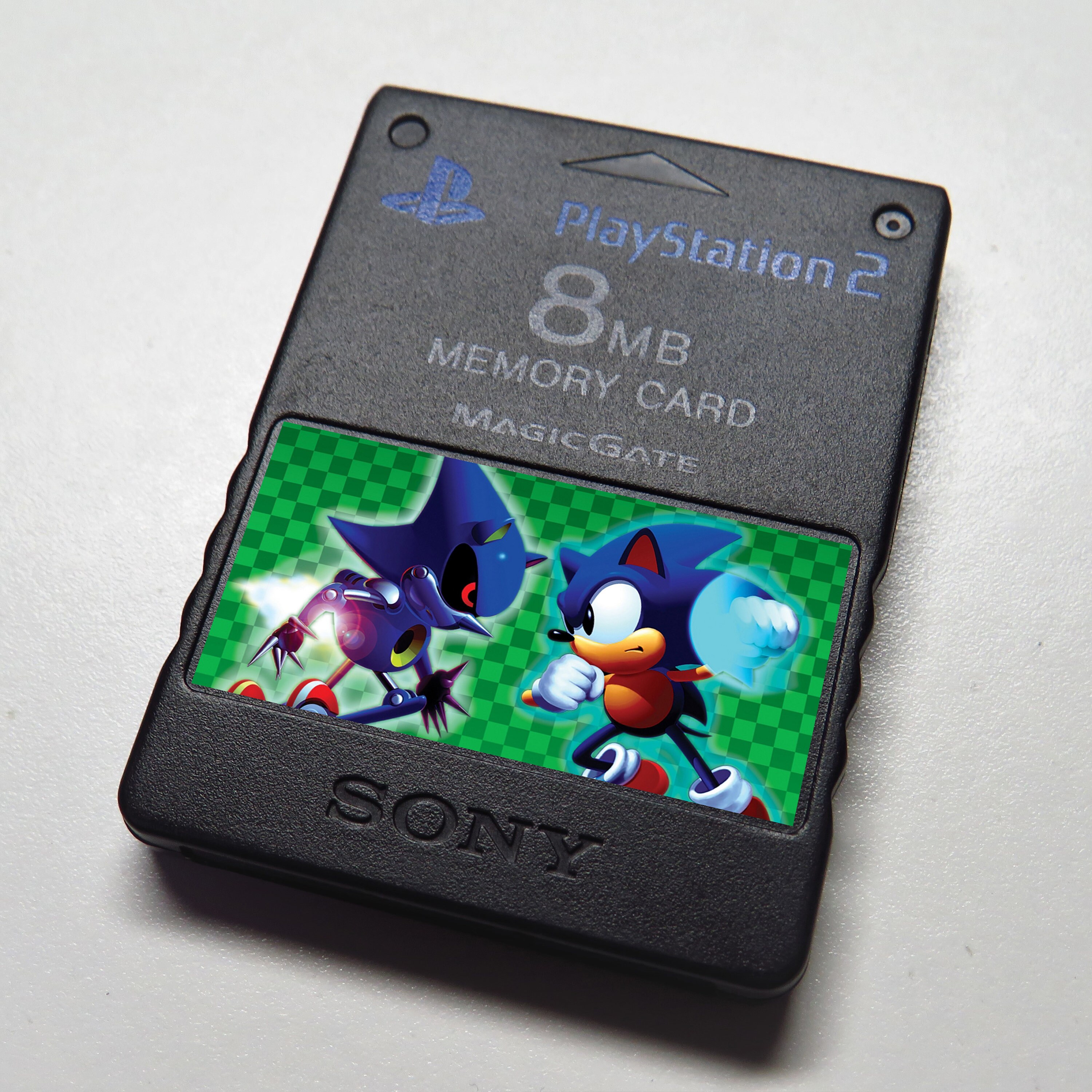 Custom Classic Sonic the Hedgehog Playstation 2 PS2 Memory Card ...
