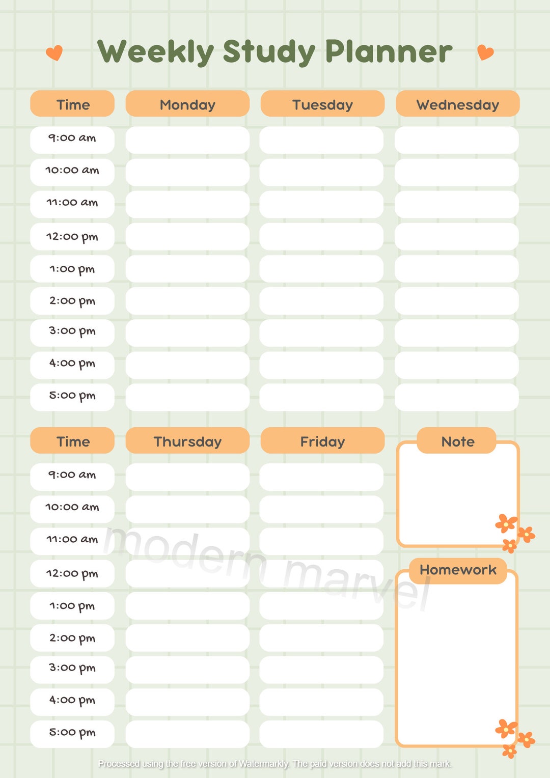 Weekly Planner Printable to Do List, Minimal Weekly Schedule, Weekly ...