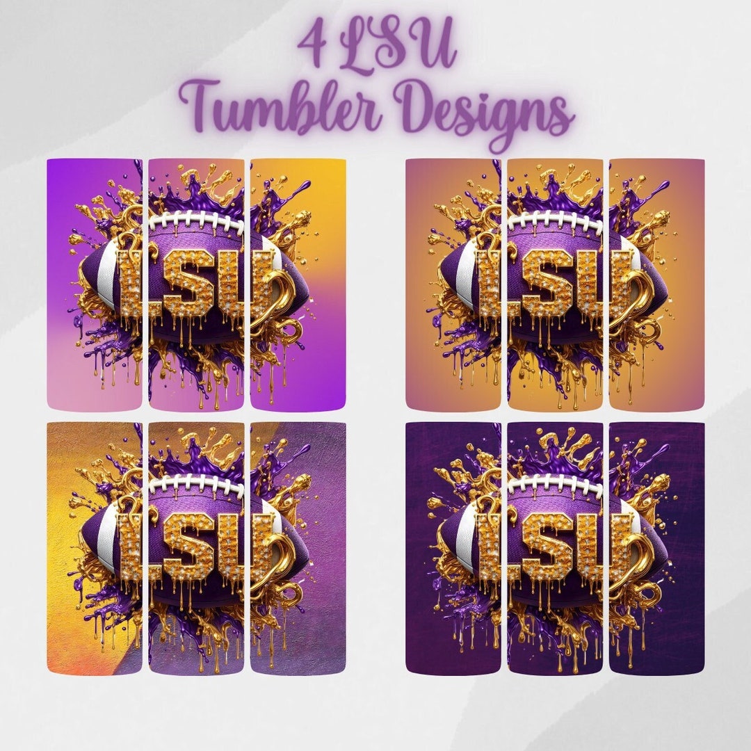 4 Louisiana State University Tumbler Sublimation Design Bundle - Etsy