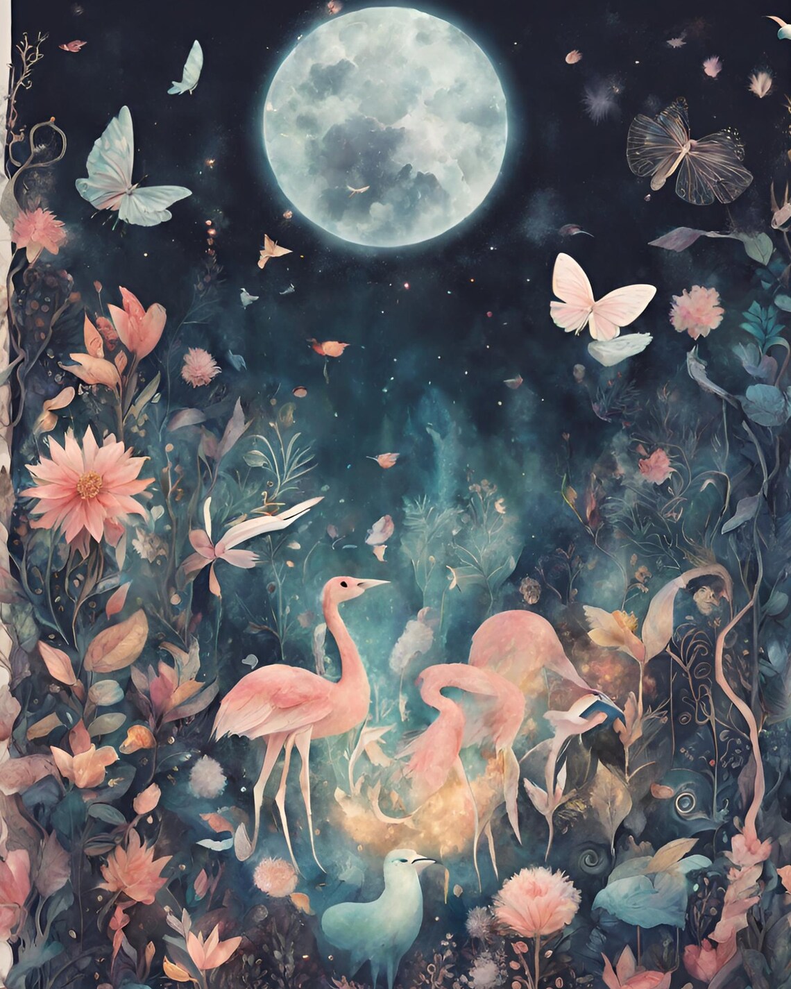 Enchanted Realms: A World of Wondrous Creatures,digital Printable Wall ...