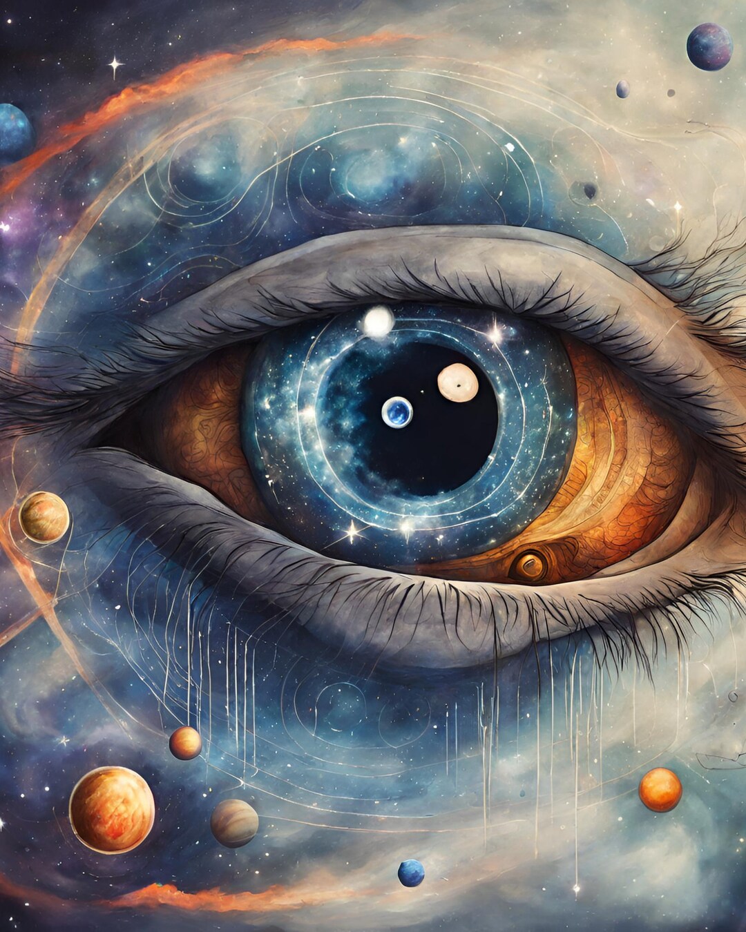 The Cosmic Eye Within Our Solar System, Digital Art Printable Easily ...