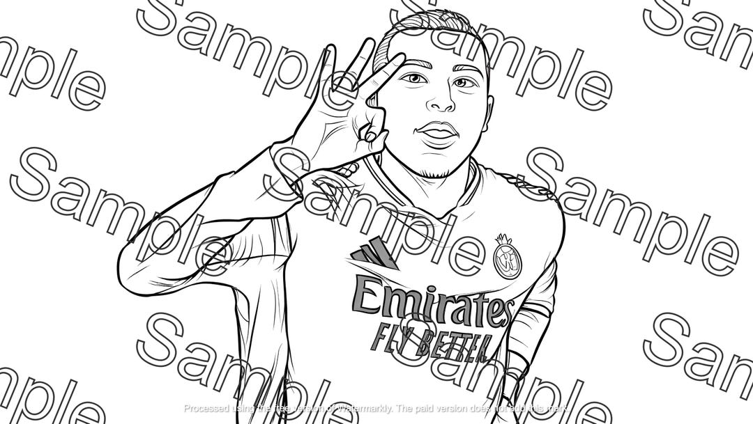 Real Madrid FC Colouring Pages - Etsy