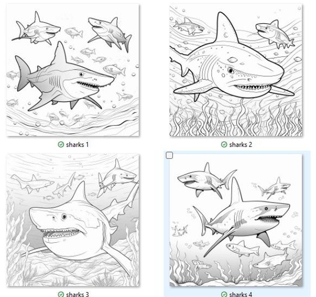 Colouring / Coloring Pages Featuring Sharks, Underwater Adventure and ...