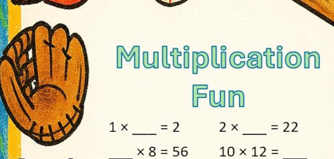 Sports Multiplication Fun – Printable Math Worksheets for Kids Football ...