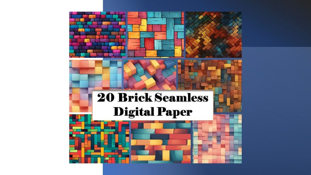 Funky Bricks Seamless Digital Pattern - Etsy
