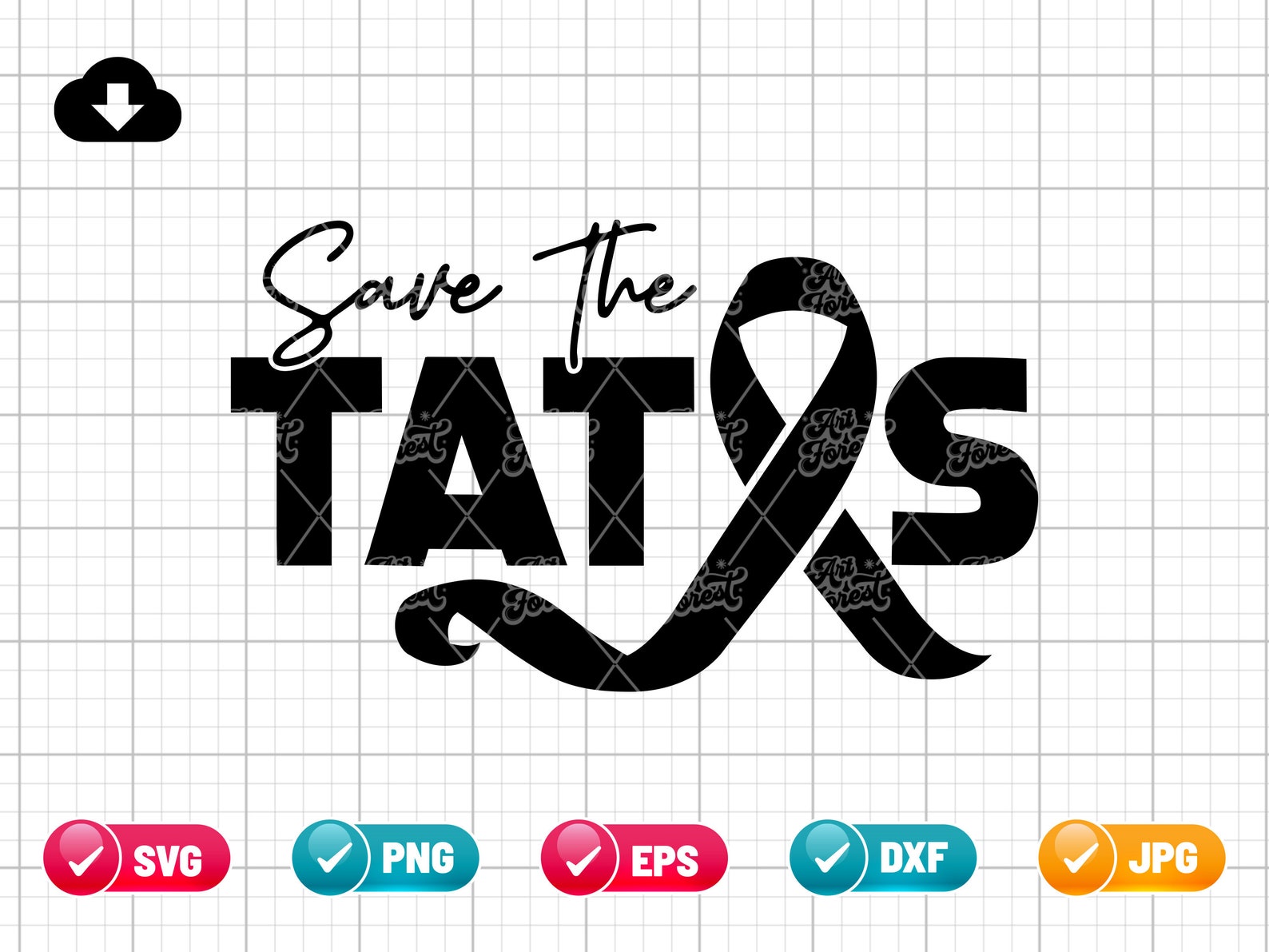 Save the Tatas SVG PNG EPS | Breast Cancer Awareness Shirt | Breast ...