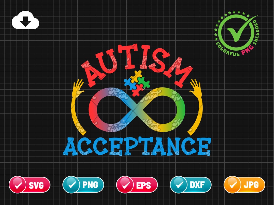 Autism Acceptance SVG PNG EPS | Autism Awareness Svg | Autism Support ...