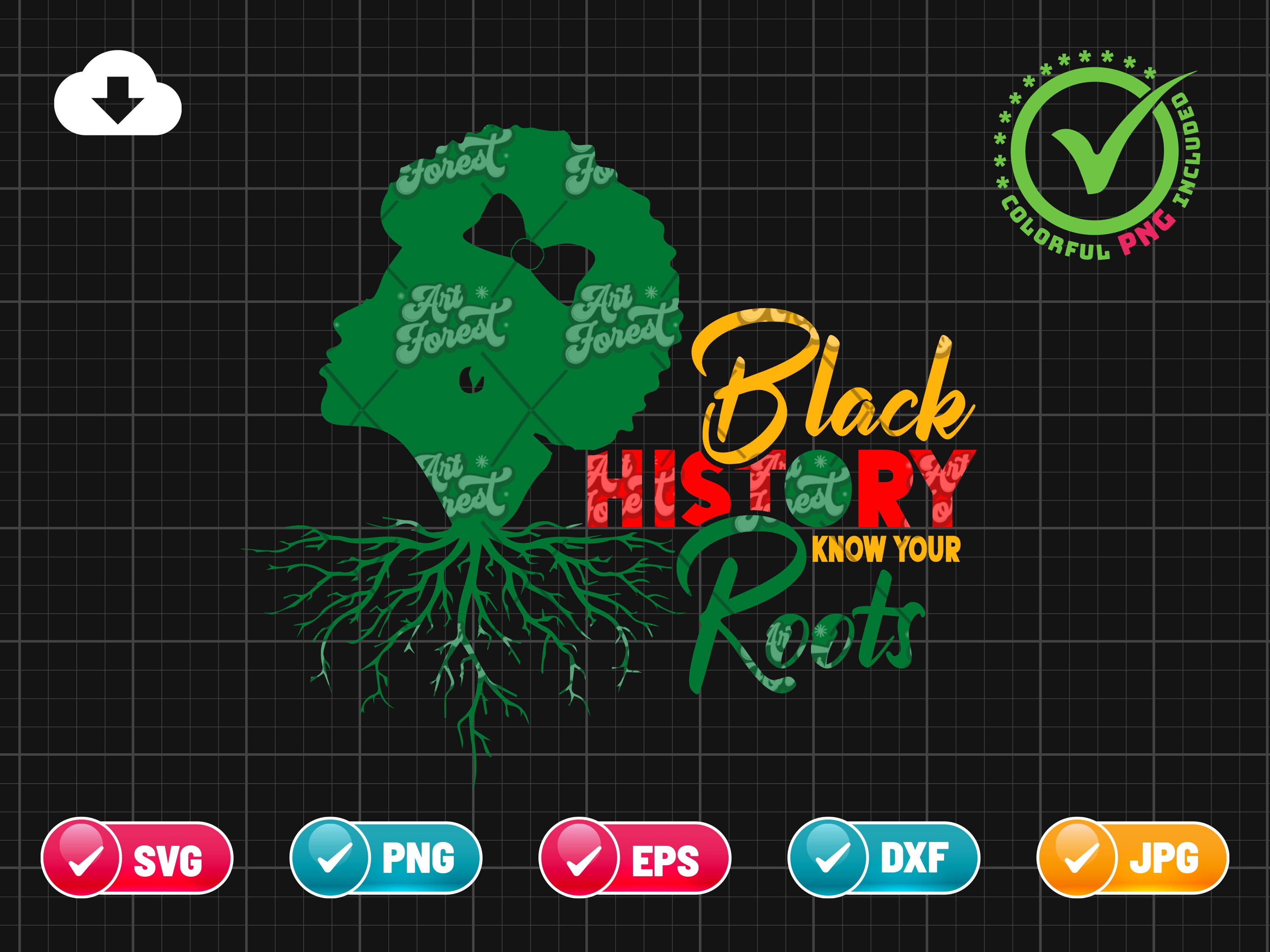 Black History Know Your Roots SVG EPS PNG Black History Month Svg Black ...