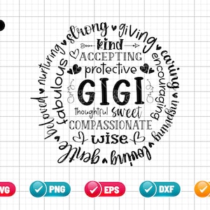 Gigi SVG PNG EPS | Gigi Definition Svg | Grandma Svg | Grandmother Svg ...
