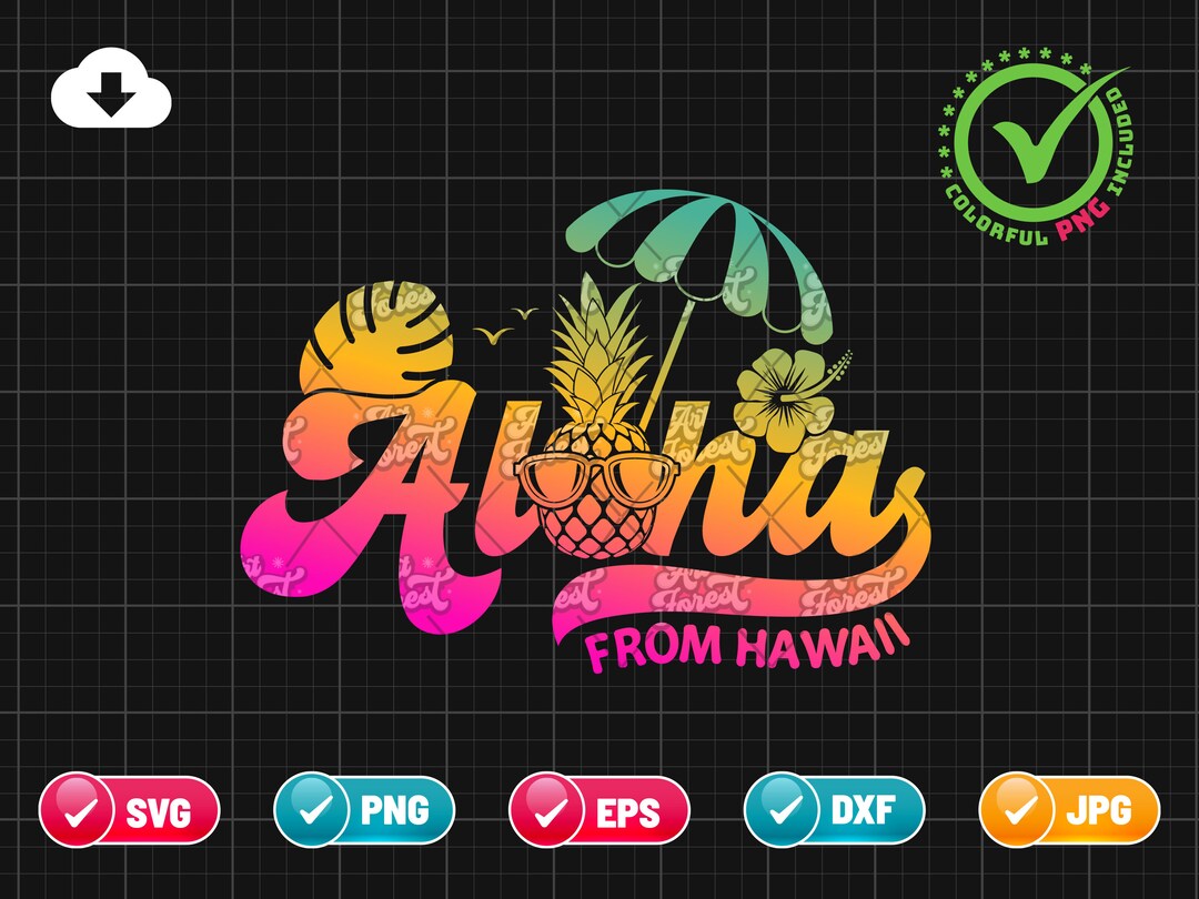 Aloha SVG PNG EPS | Aloha Beach Svg | Summer Vacation Svg | From Hawaii ...