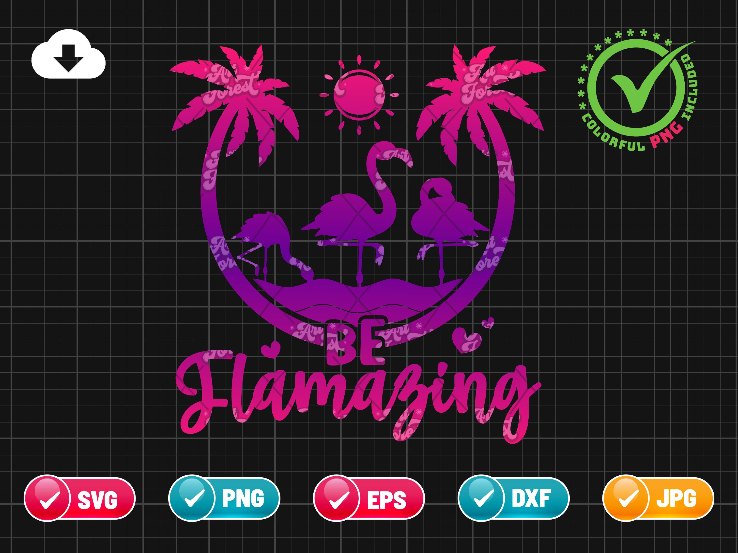 Be Flamazing SVG PNG EPS | Beach Svg | Summer Svg | Flamingo Svg ...