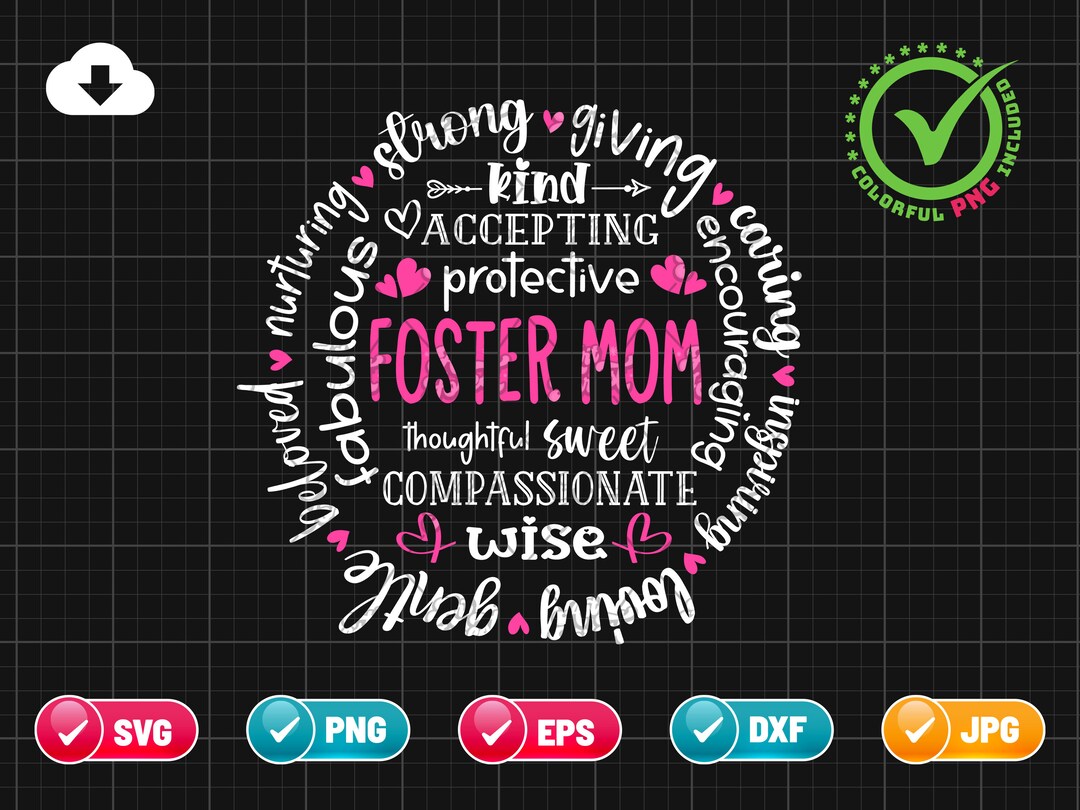Foster Mom SVG PNG EPS | Mom Svg | Mothers Day Svg | Mom Gifts Idea ...