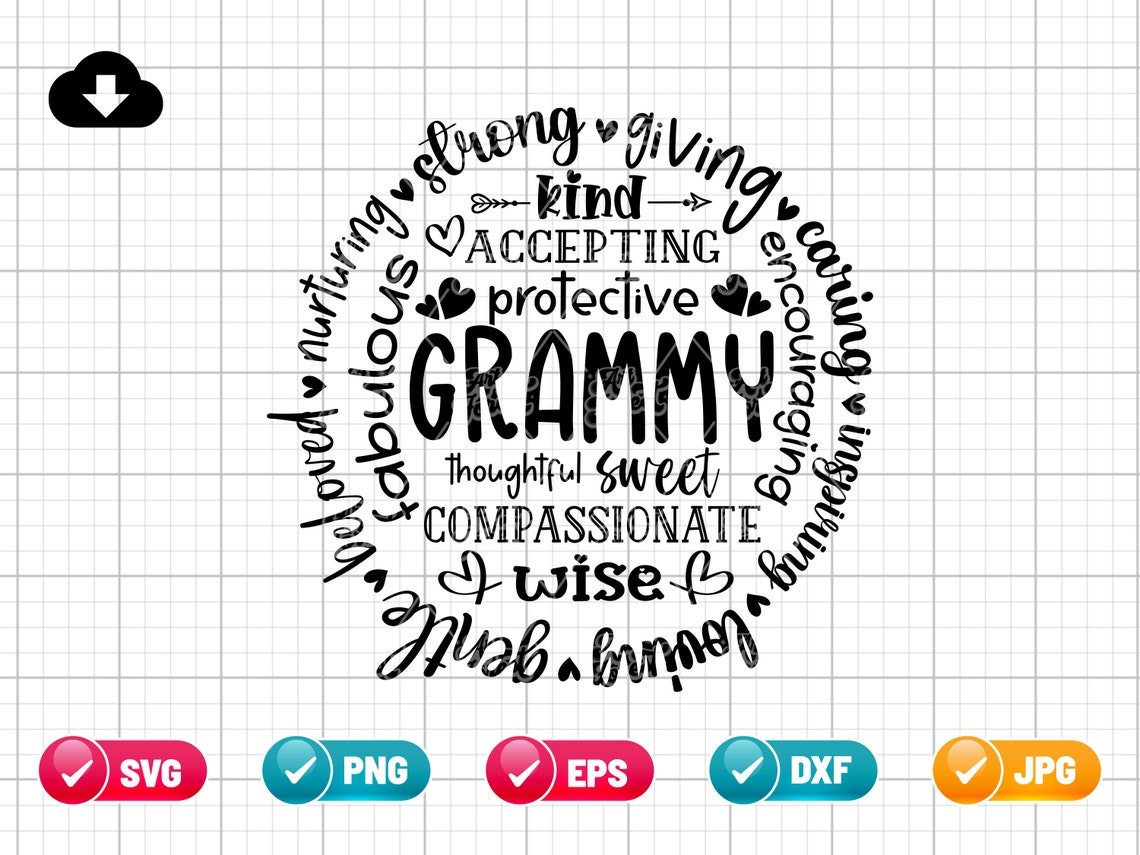Grammy SVG PNG EPS Grammy Definition Svg Grandma Svg Grandmother Svg ...