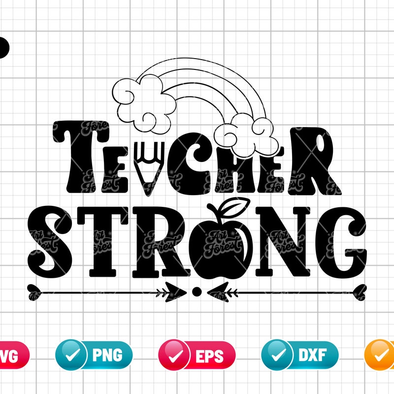 Teacher Strong Svg - Etsy