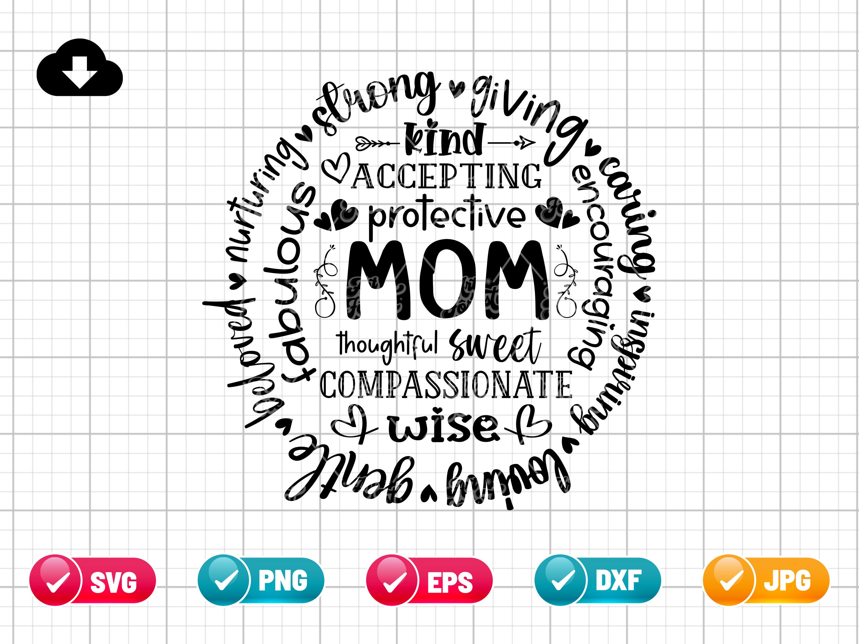 Mom SVG PNG EPS Mom Definition Svg Mothers Day Svg Mother Svg Mom Gifts ...
