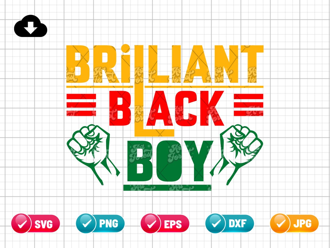 Brilliant Black Boy SVG EPS PNG | Black History Month Svg | African ...