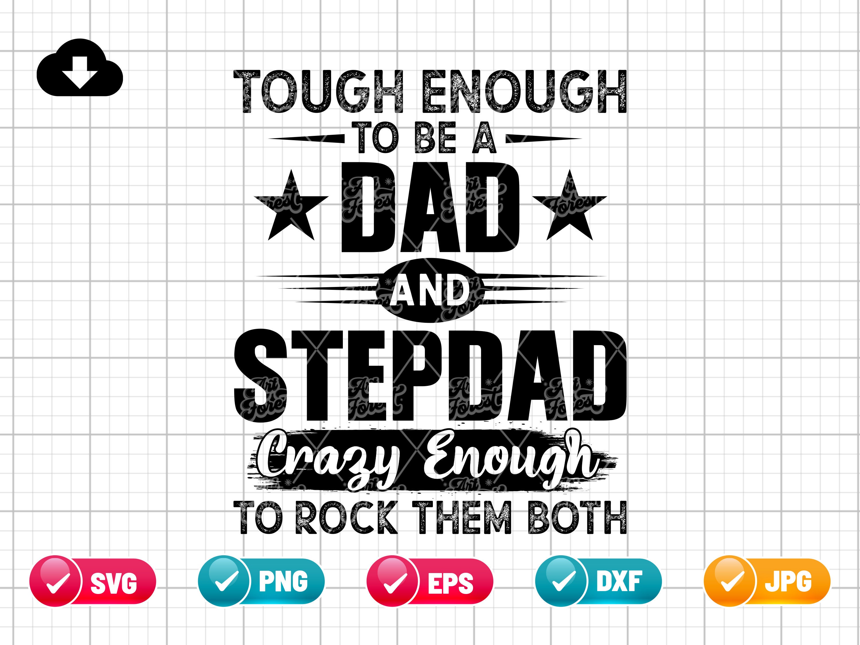 Dad and Stepdad SVG PNG EPS Father's Day Svg Stepdad - Etsy