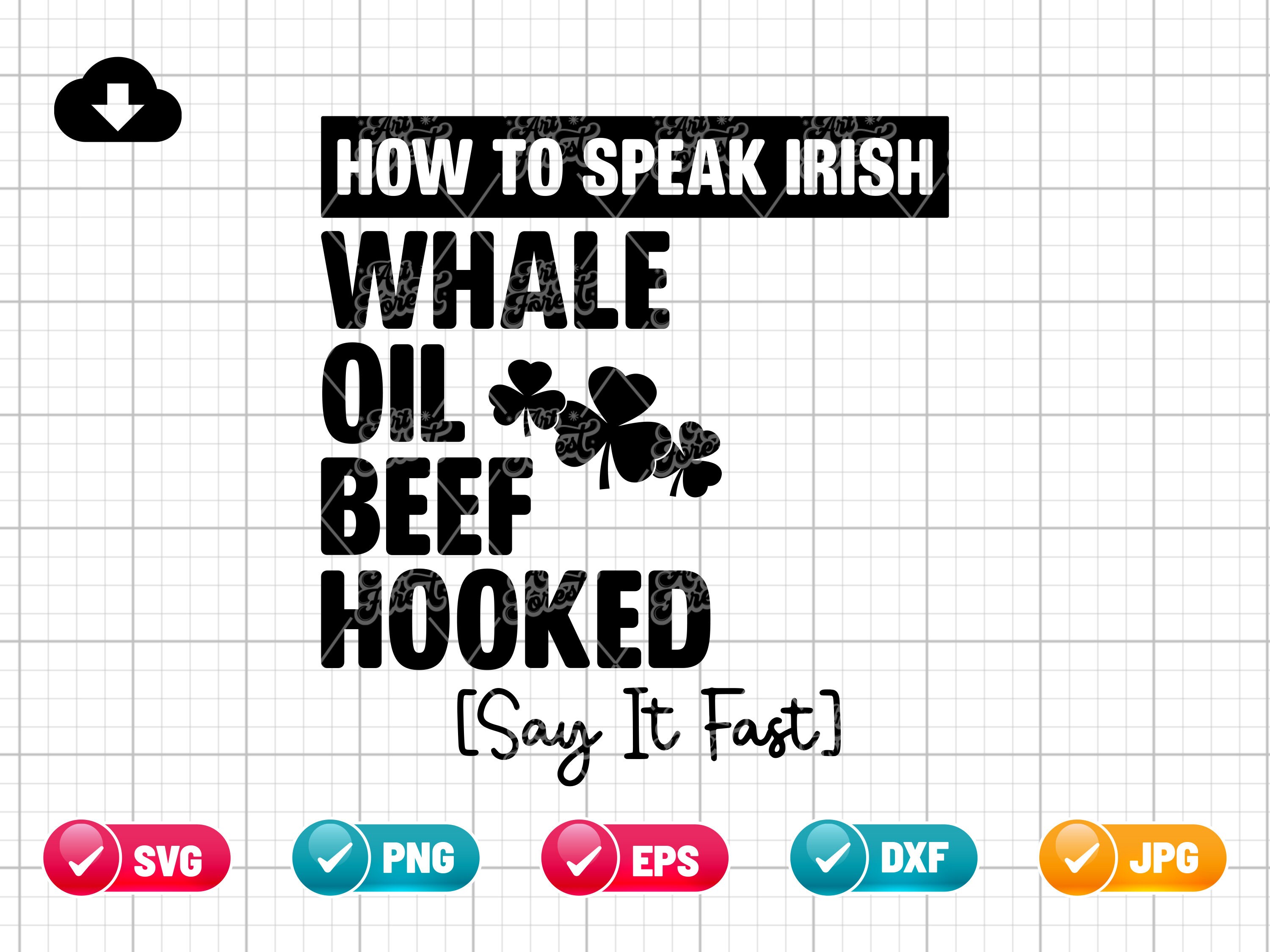 How to Speak Irish SVG PNG EPS St Patricks Day Svg Beef Svg Whale Svg ...