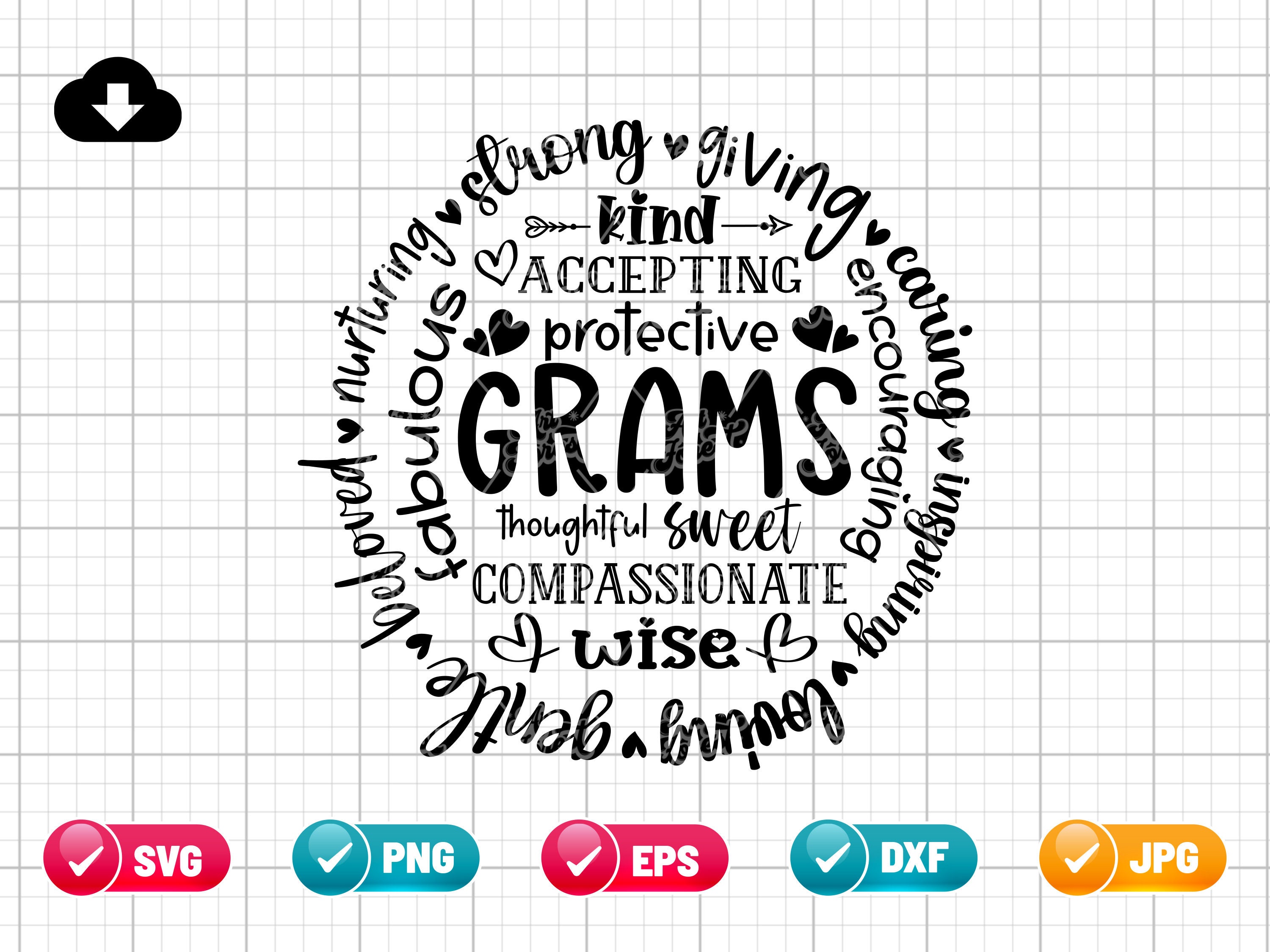 Grams SVG PNG Grams Definition Svg Grandma Svg - Etsy