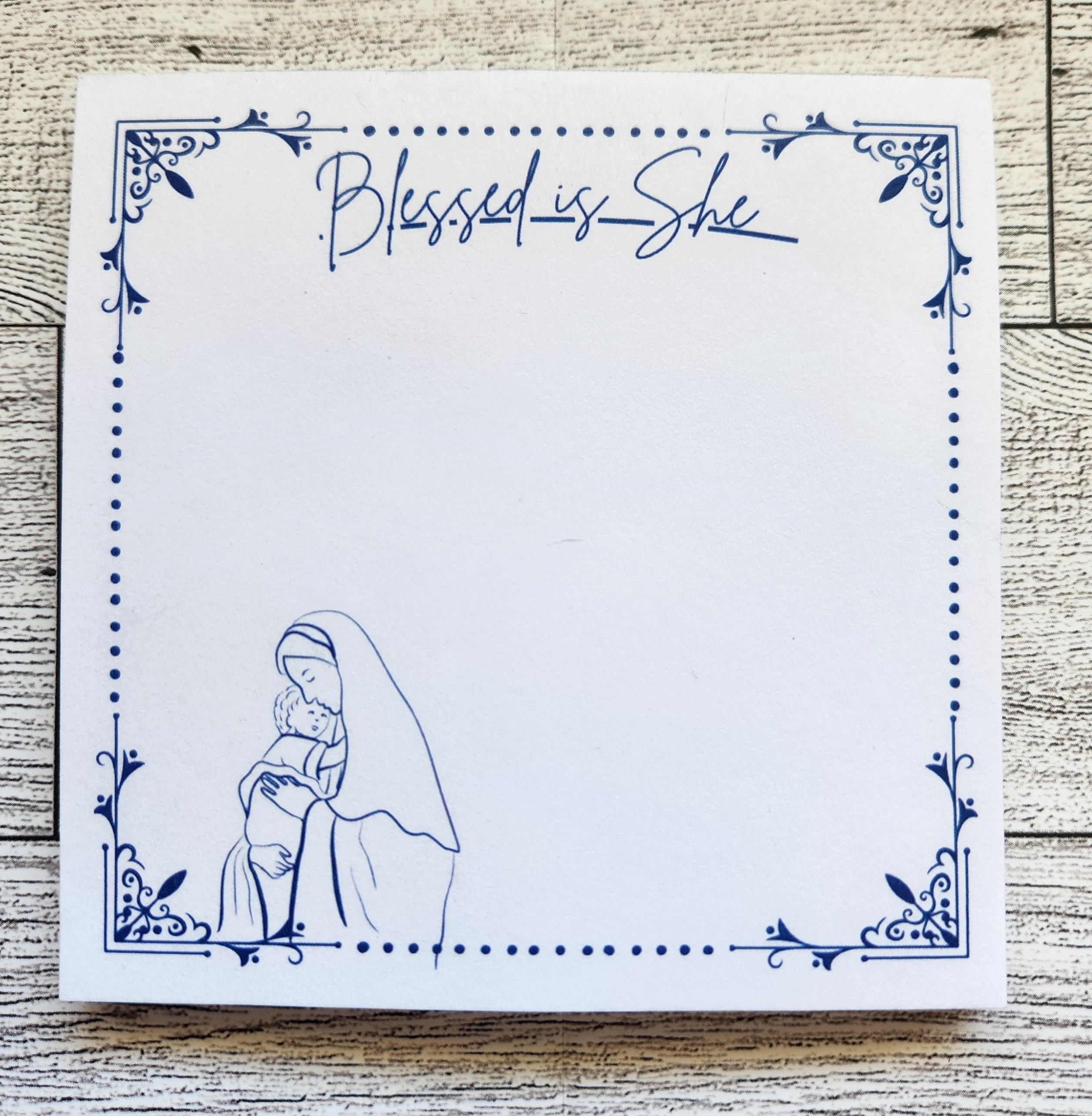 Blessed Mother Notepads, Catholic Marian Design Notepad, Catholic Mom ...