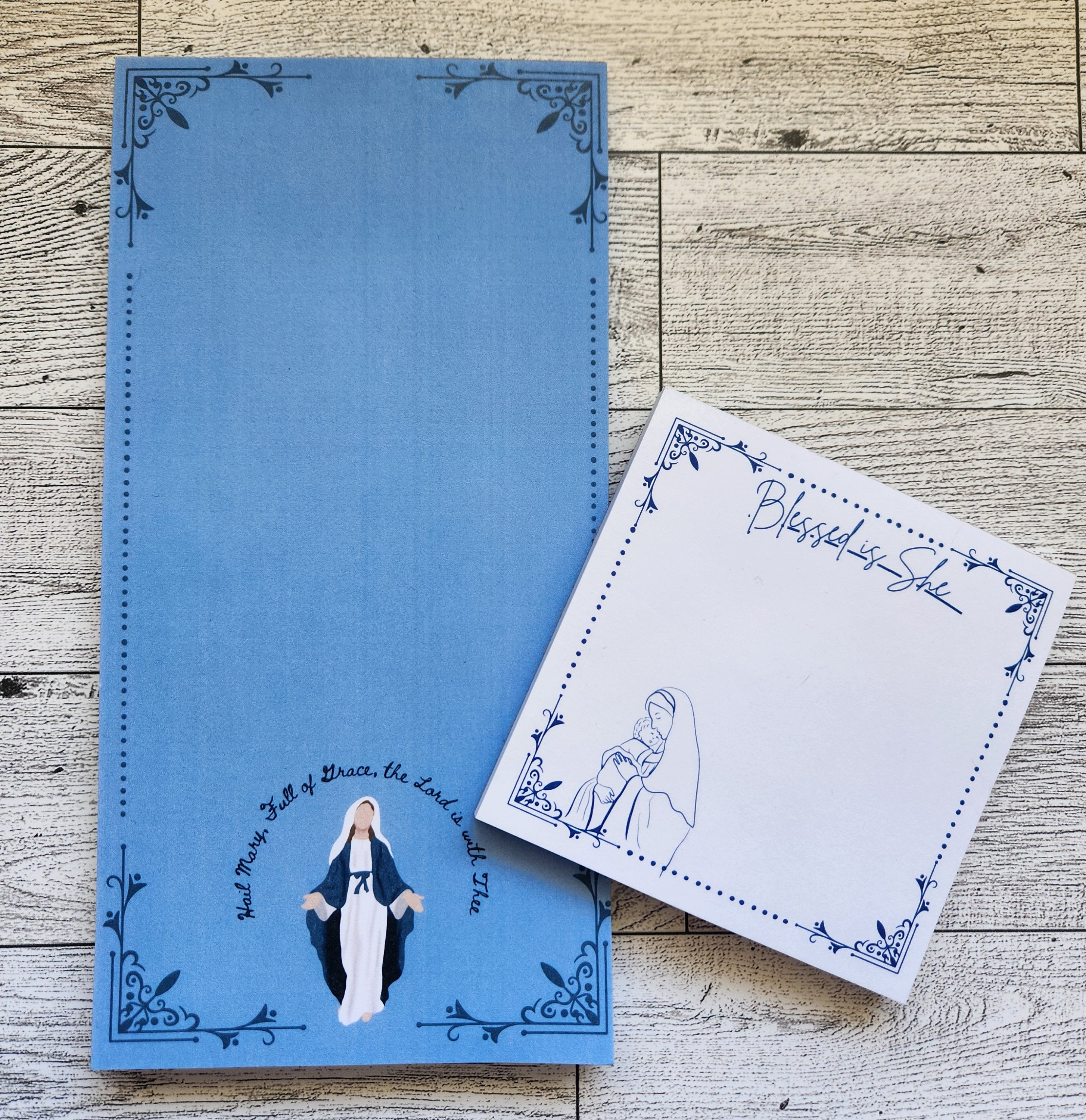 Blessed Mother Notepads, Catholic Marian Design Notepad, Catholic Mom ...