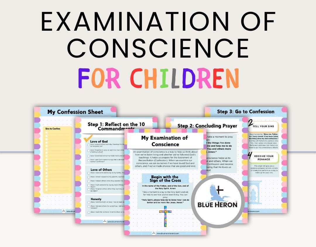Children’s Examination of Conscience & Confession Guide (DIGITAL ...